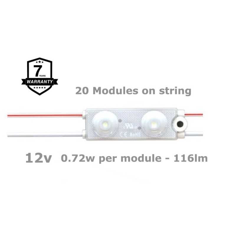 led module high brightness 2 diode string of 20