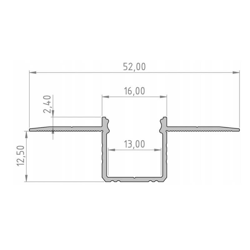 2m plaster in profile